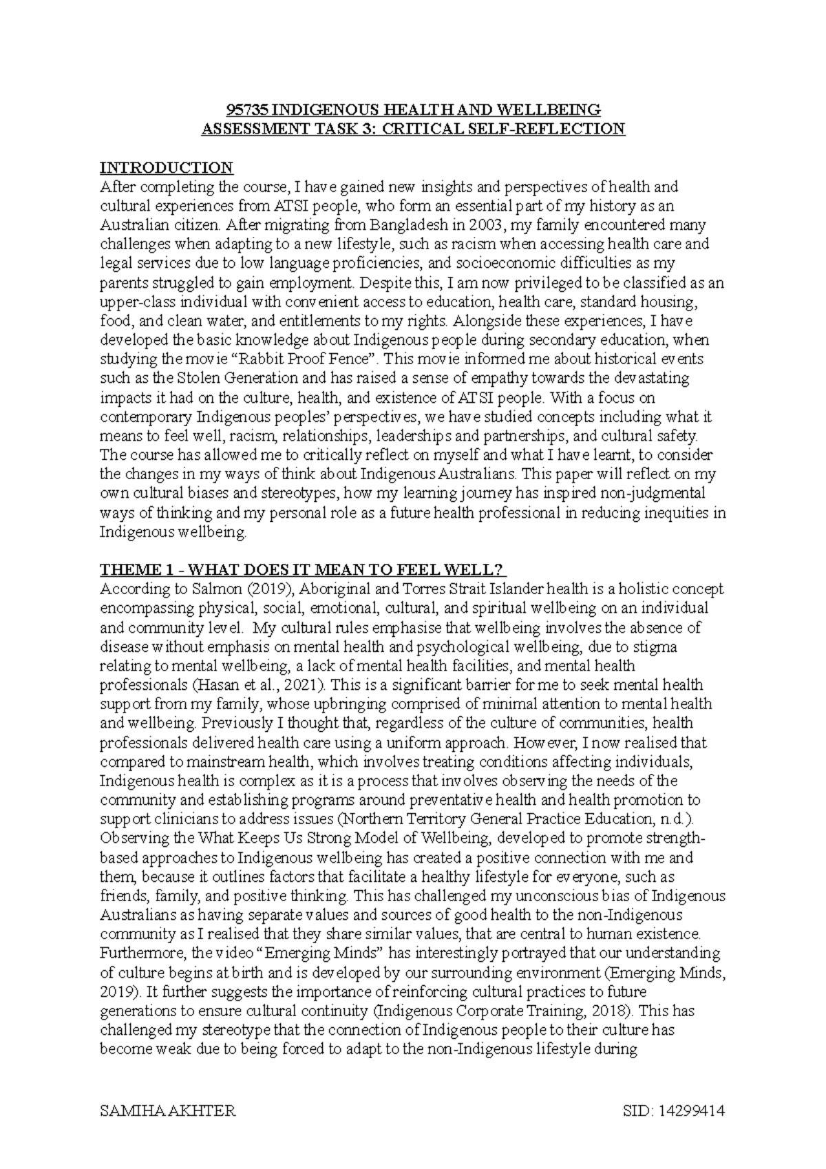 IHW Final Submission - Assignment that received a High Distinction - I ...