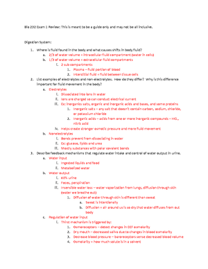 Bio 232 Study Guide pt - review - Bio 232 Study Guide pt. 2 Includes ...