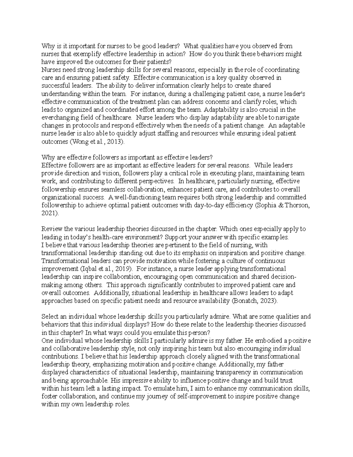 Leadership and followership - Why is it important for nurses to be good ...