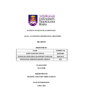 AIS615 TEST APR 2021 Q - past years question. hope it helps - TEST ...
