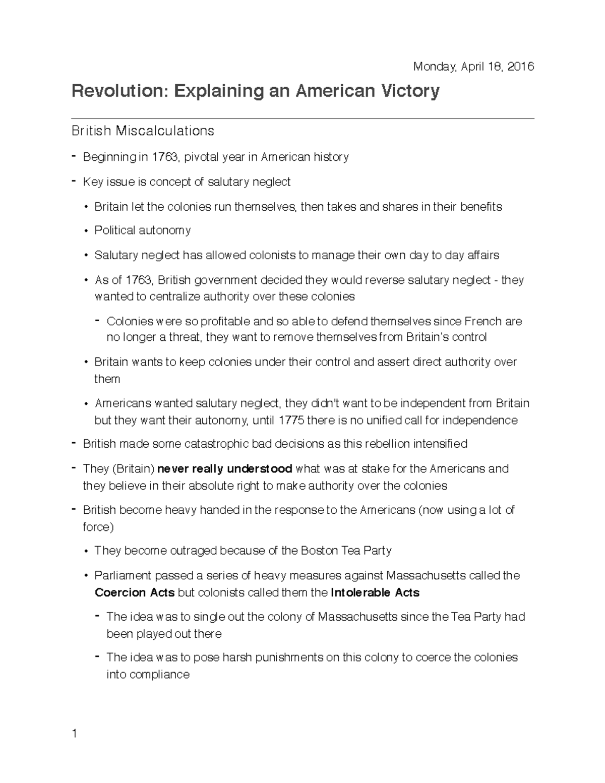 Revolution- Explaining an American Society How Revolutionary was the ...