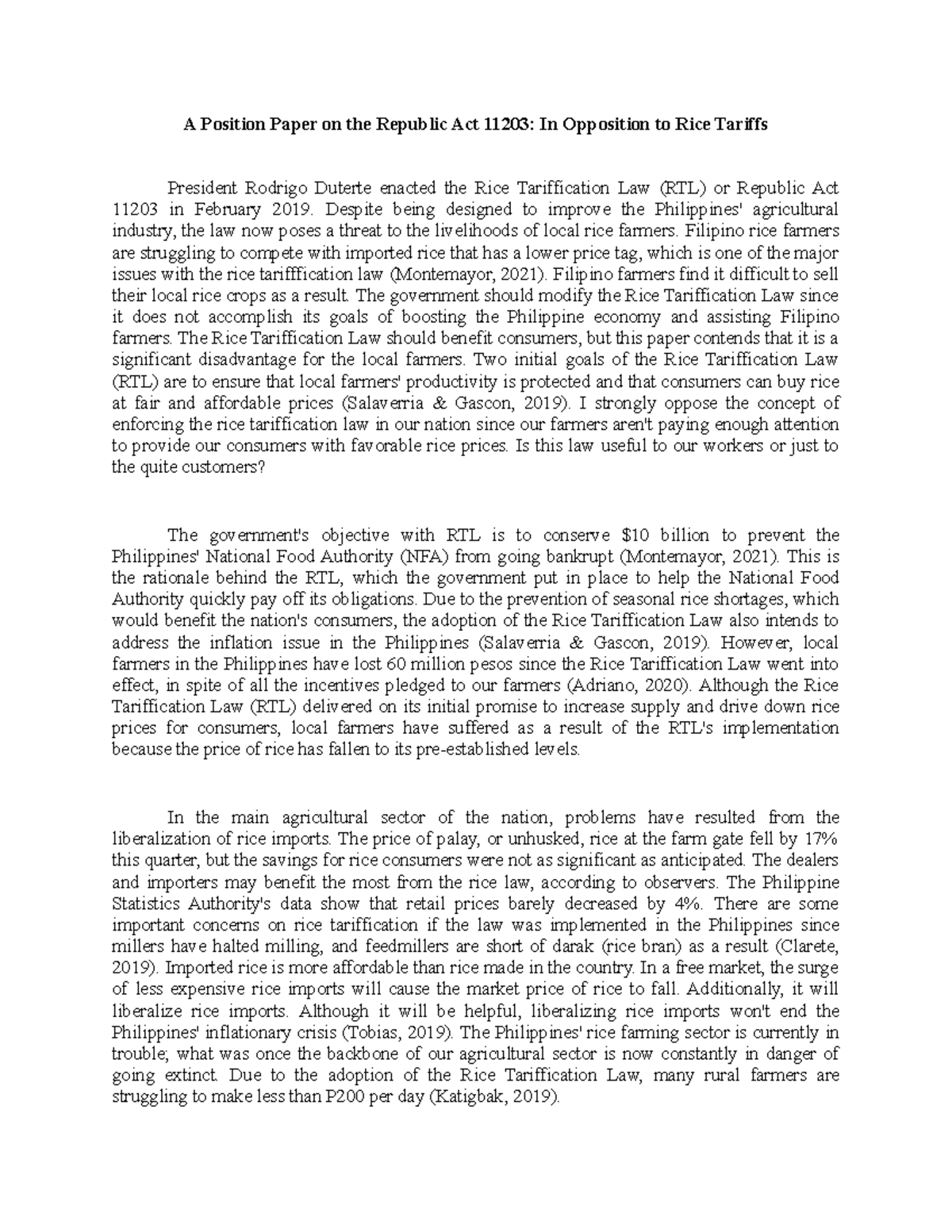 Position Paper - It is fun having this. - A Position Paper on the ...