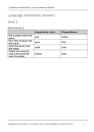 P Science 4 learner book answers - Learner’s Book answers Unit 1 Living Things 1 Bones and ...