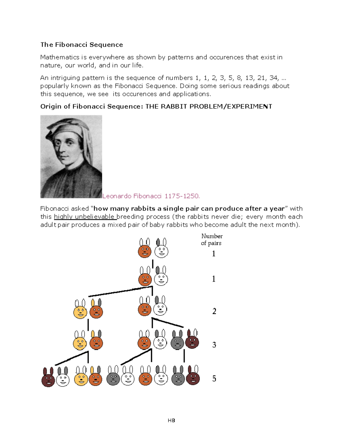 HBFibonacci rabbit and Pascal lec-converted (1) - HB The Fibonacci ...