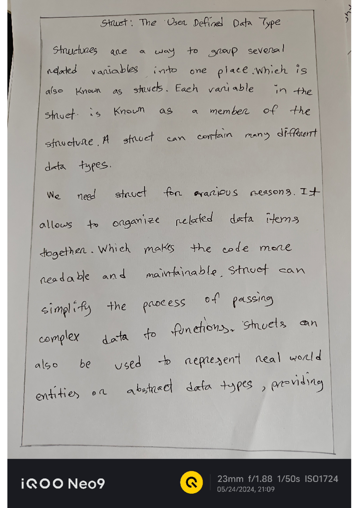 Struct in c. Declare, access and assign. - C programming - Studocu