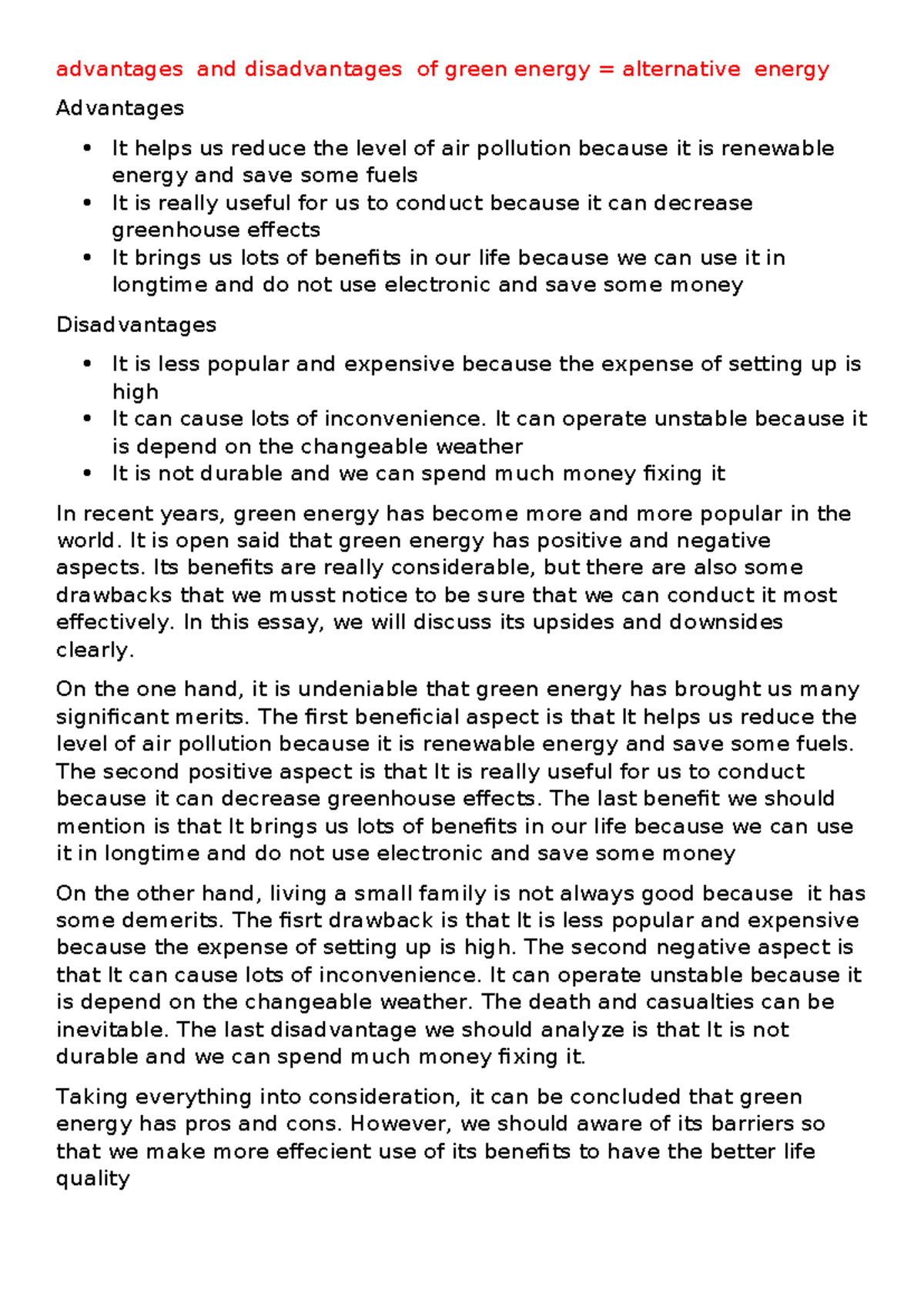 Thu viet-adv-disadv of green energy - advantages and disadvantages of ...