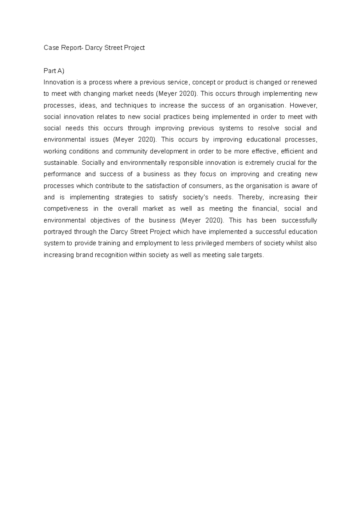 Case Study Assignment NOTE- IPP - Case Report- Darcy Street Project ...