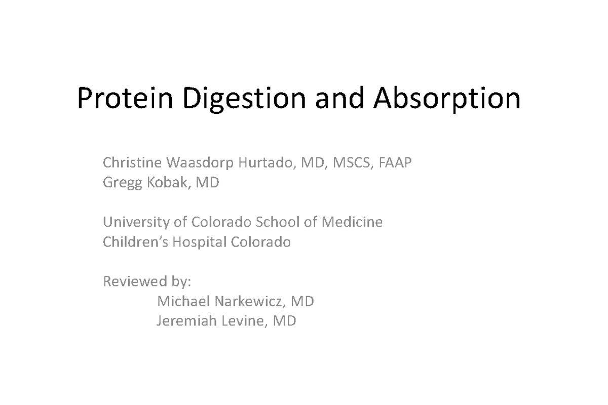 Protein Digestion - harvard What is Protein? • Proteins are sequences ...