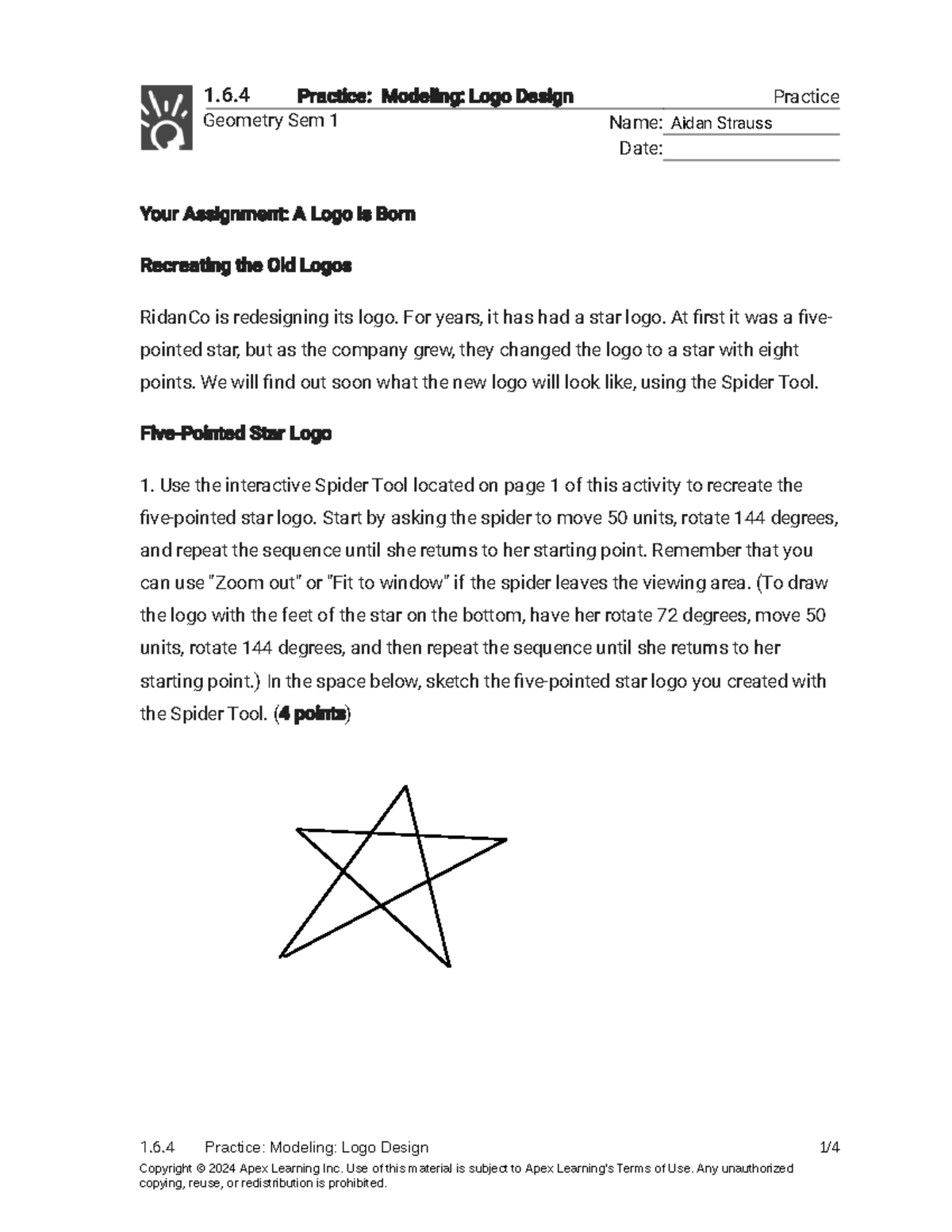 1.6.4 practice Modelinf Logo Design - Practice: Modeling: Logo Design 1 ...