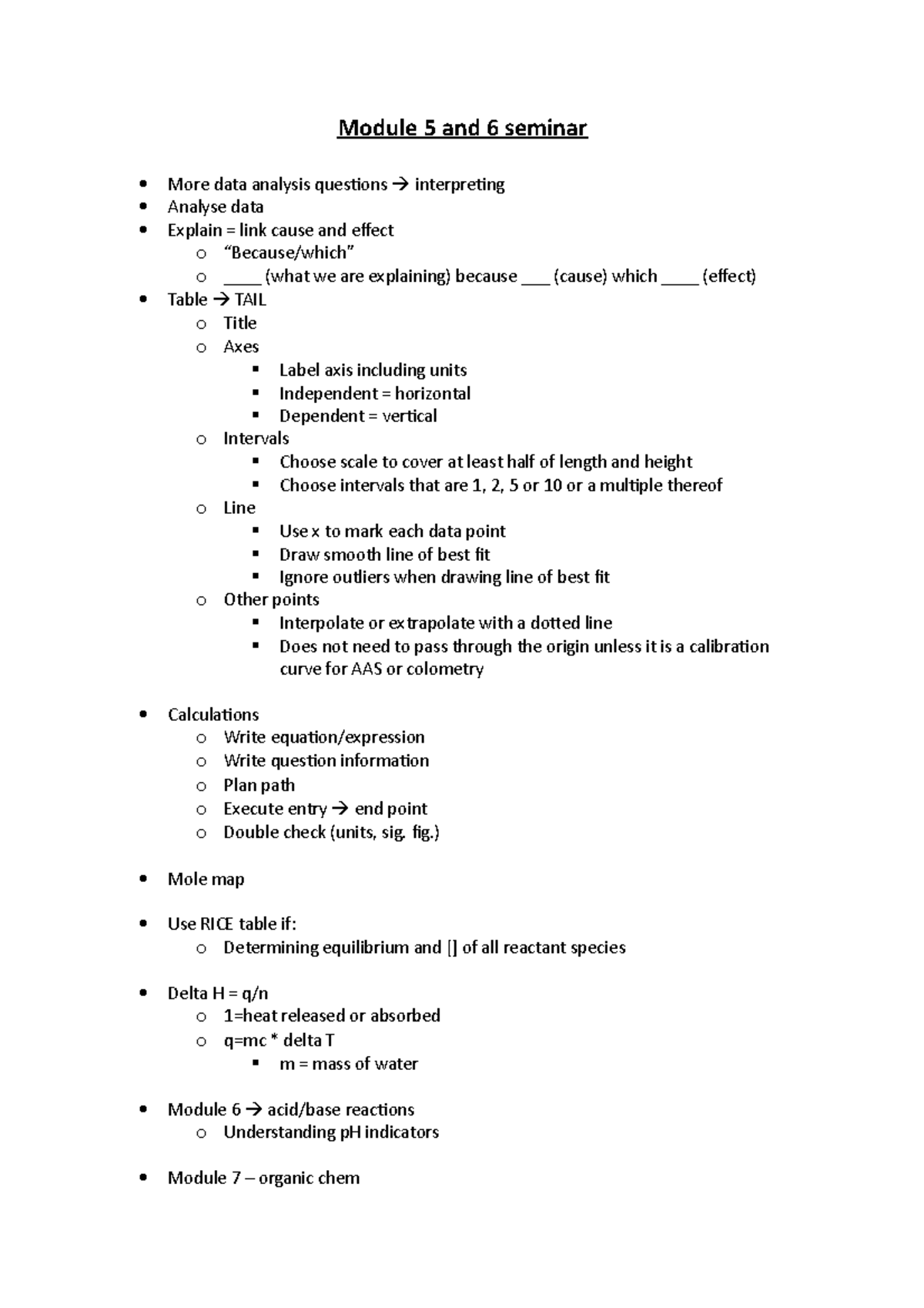 Module 5 and 6 seminar - Module 5 and 6 seminar More data analysis ...