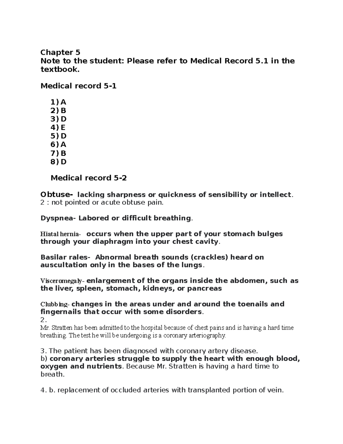 Chapter 5 - notes - Chapter 5 Note to the student: Please refer to ...
