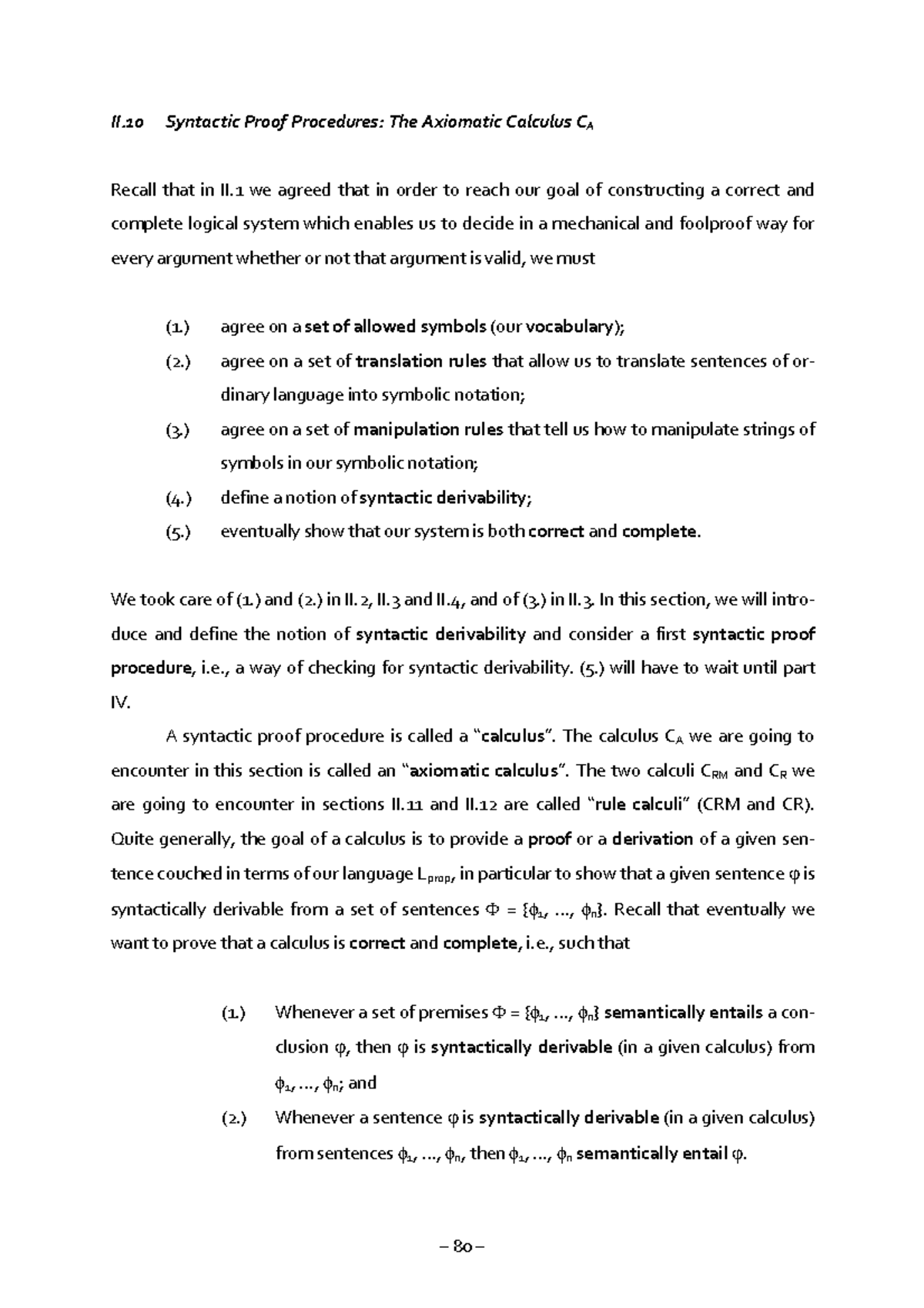 Script Part II, 10 - Zusammenfassung Foundations of Logic I - II ...