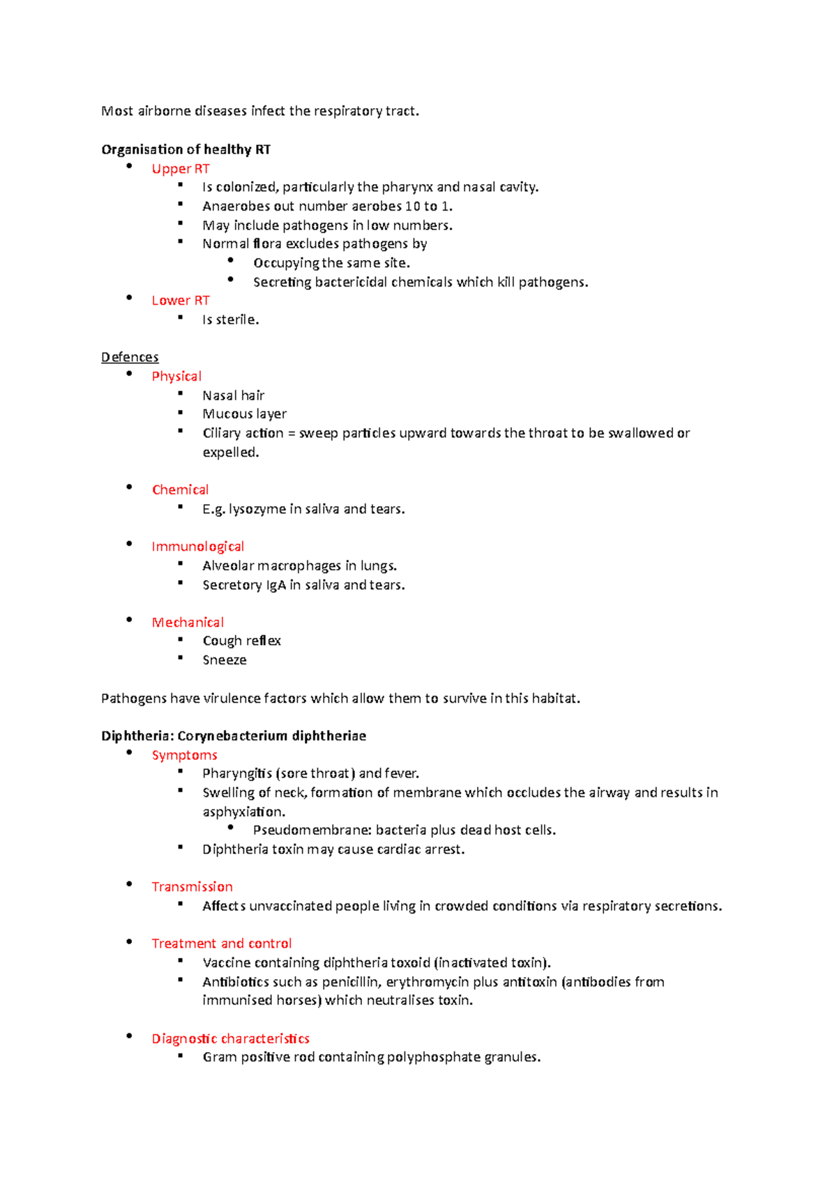 Airborne disease lecture notes - MICR2208 - UWA - Studocu