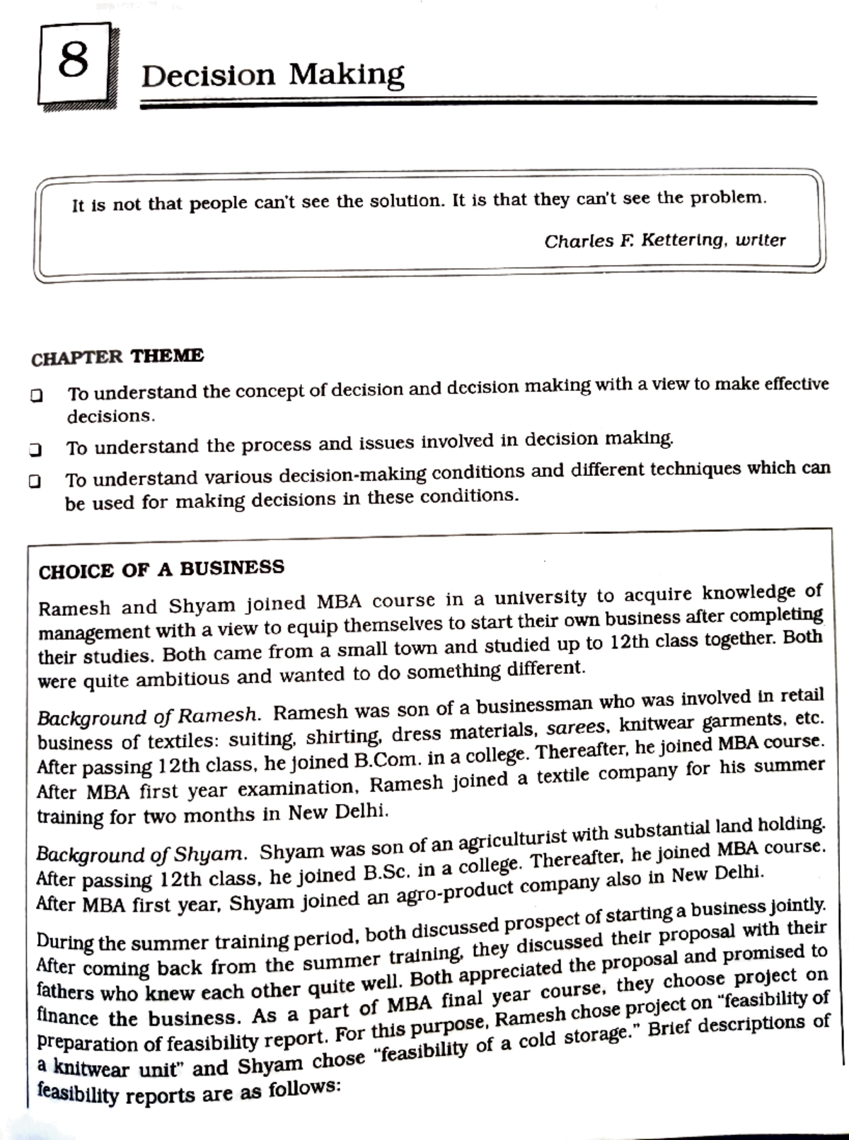 Decision Making - Management Notes - 8 Decision Making It is not that ...
