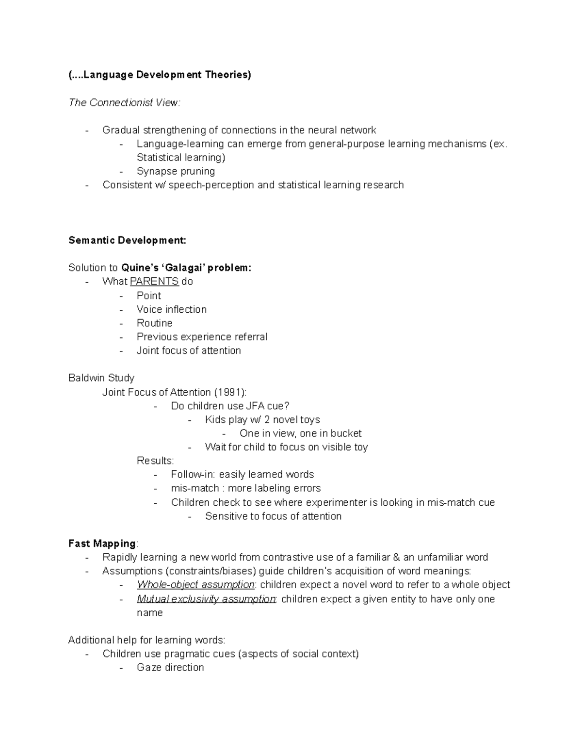 Lecture 3 27 (Language Development Theories) - (... Development ...