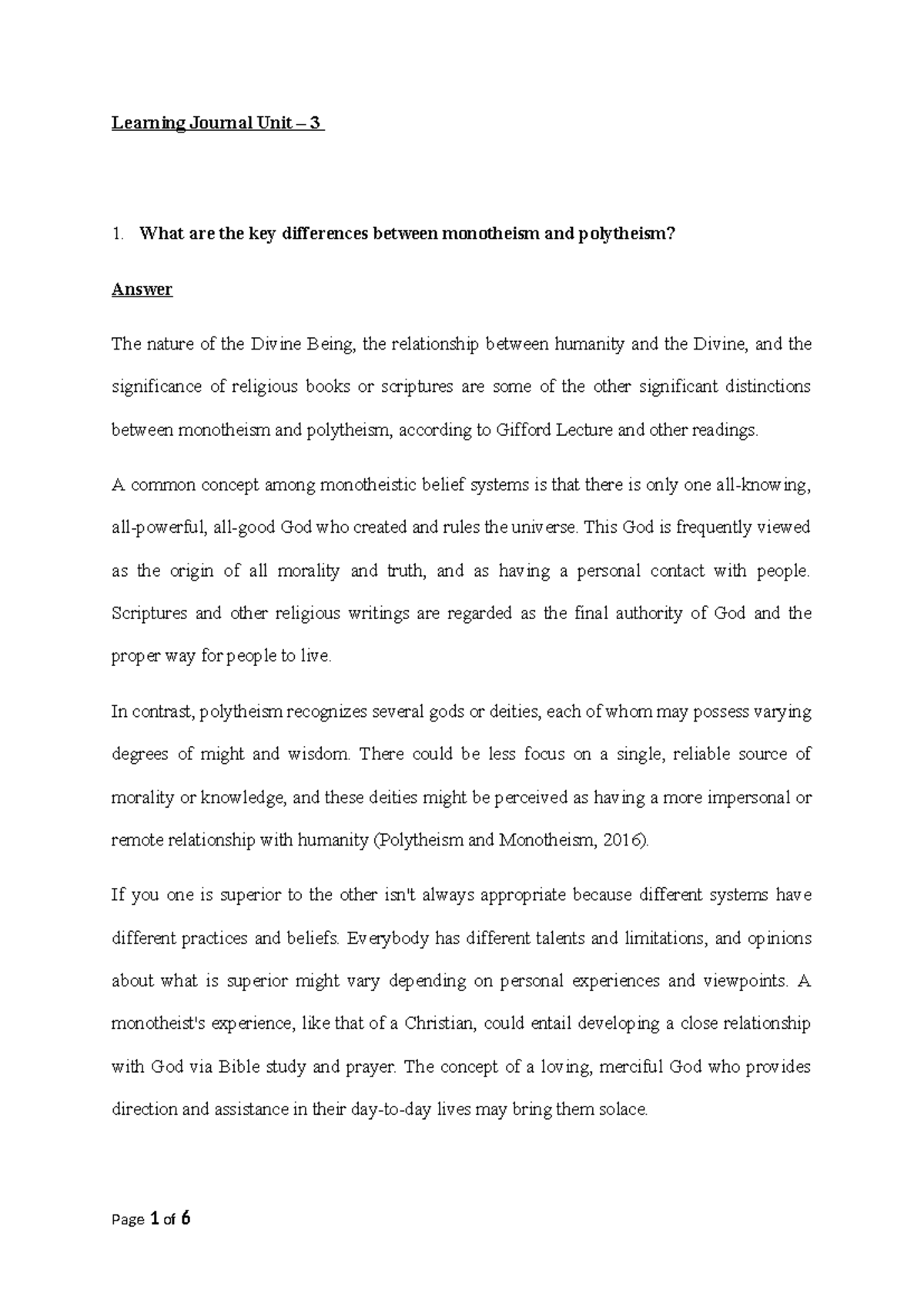 LJ-3-1402 - Learning Journal Unit – 3 1. What are the key differences ...