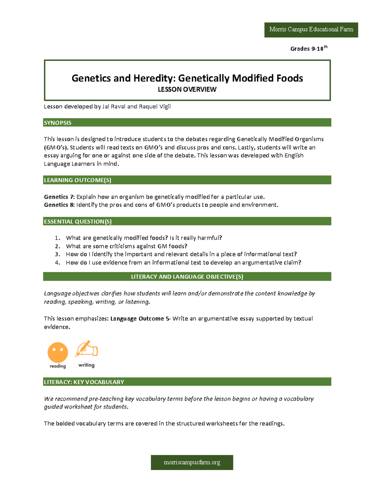 Final Genetics-and-Heredity- (17) - Grades 9- 10 th Lesson developed by ...