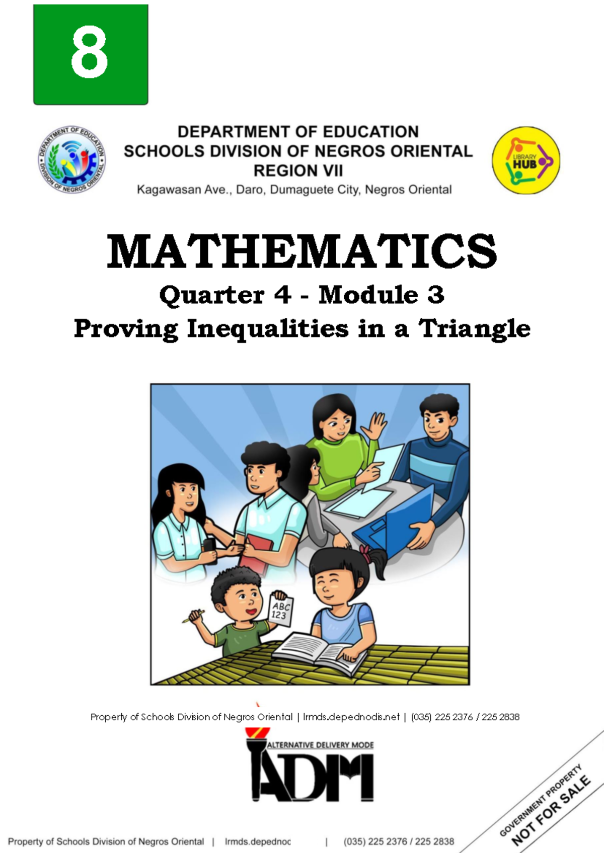 Math 8-Q4-Module-3 - math - MATHEMATICS Quarter 4 - Module 3 Proving Inequalities in a Triangle ...