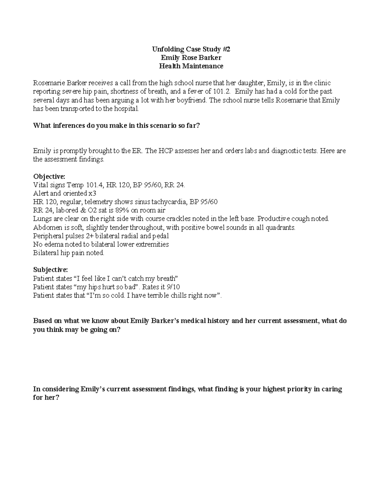 Week 3 Unfolding Case Study 2 Sickle Cell (2) - Unfolding Case Study ...