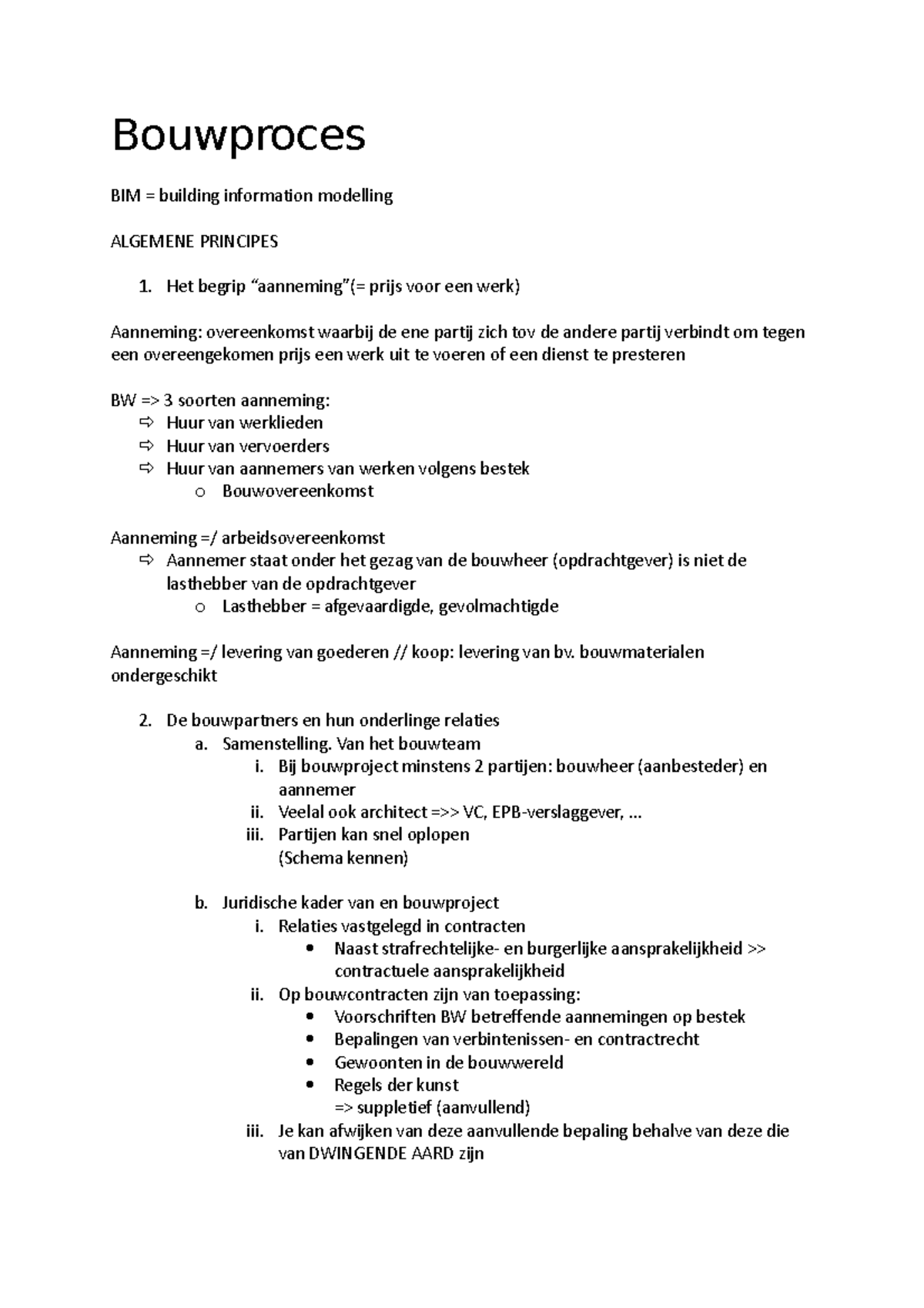 DIA's les 1 bouwproces - Bouwproces BIM = building information ...