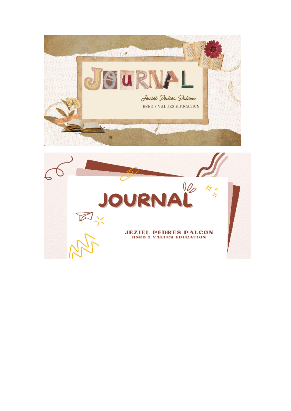 Journal-Design - to guide me for my internship - Education - JOURNAL ...