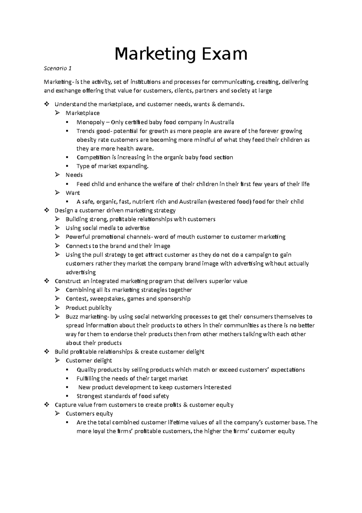 Marketing Exam - Marketing is the activity, set of institutions and ...