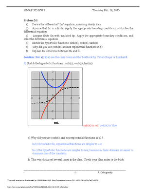 MMAE 323 Heat and Mass Transfer HW 4 - MMAE 322 - Studocu