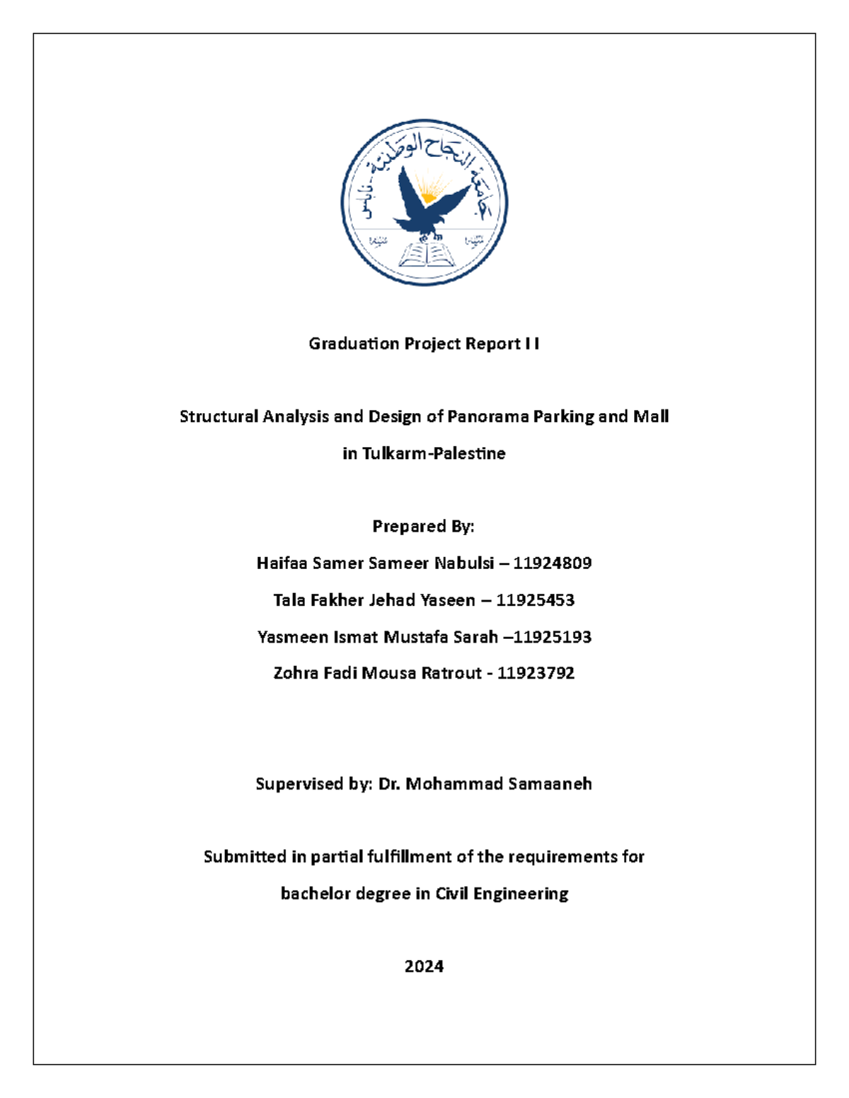 GP-pdf - tyu5tyi6uik6uk - Graduation Project Report I I Structural ...
