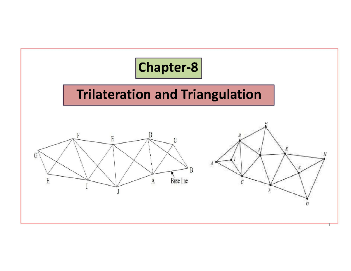 PDF Triangulation & Trilateration - Chapter- Trilateration and Triangulation Surveying I (3-1-4 ...
