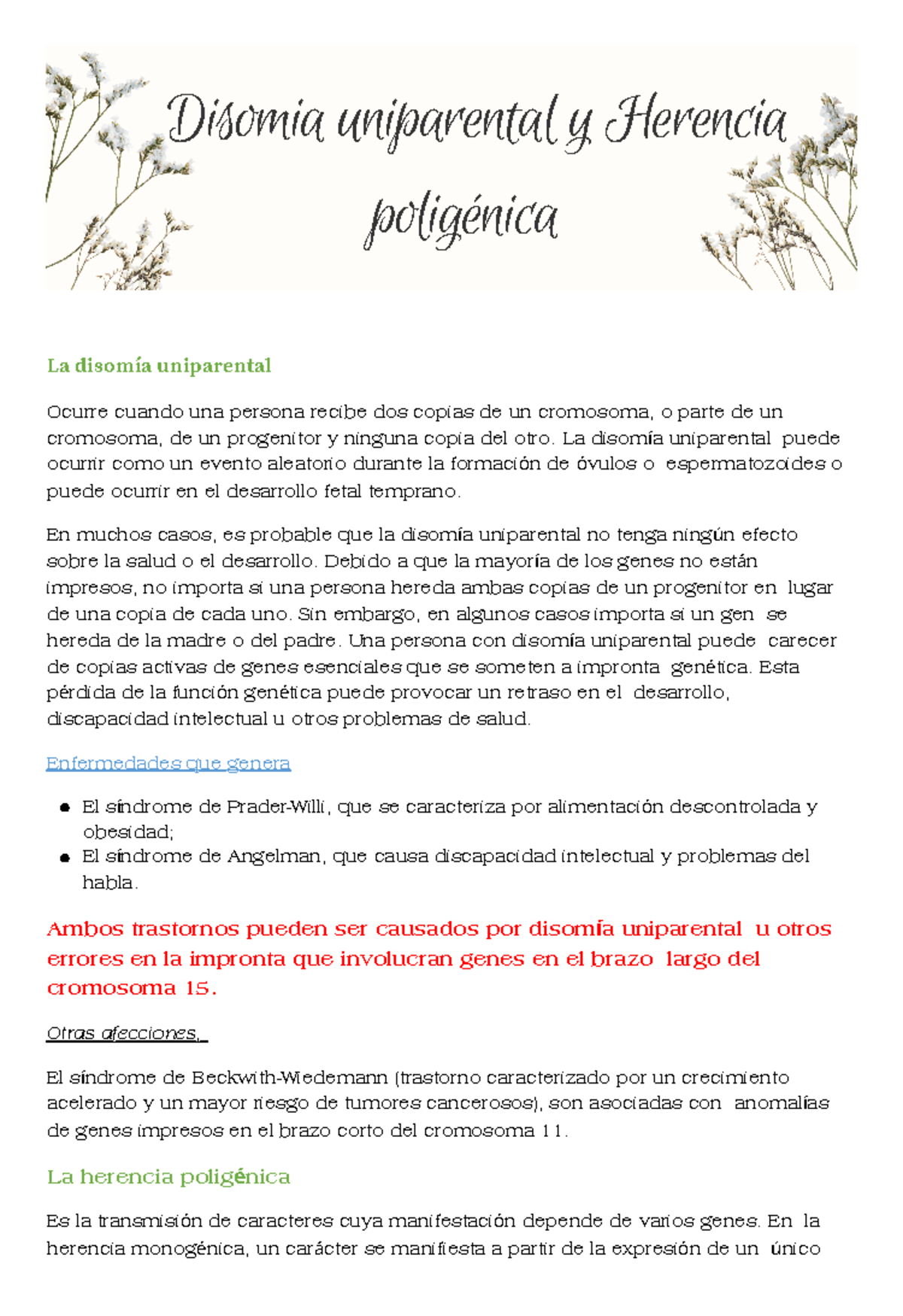 Ciclo celular en biología - La disomía uniparental Ocurre cuando una ...