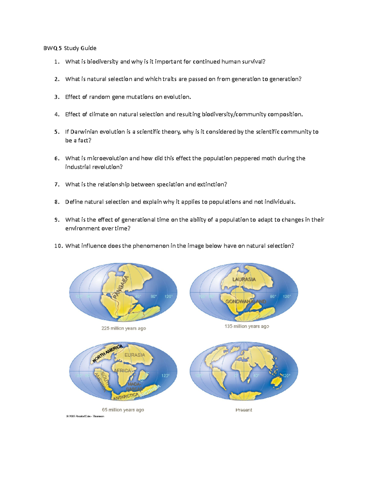 Bi Weekly Quiz 5 Study Guide - BWQ 5 Study Guide 1. What is ...