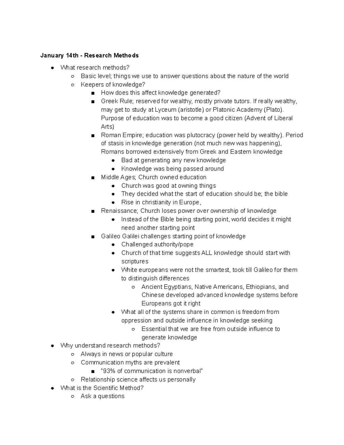 Lecture Notes - COM 225 An Intro to Interpersonal Communication ...