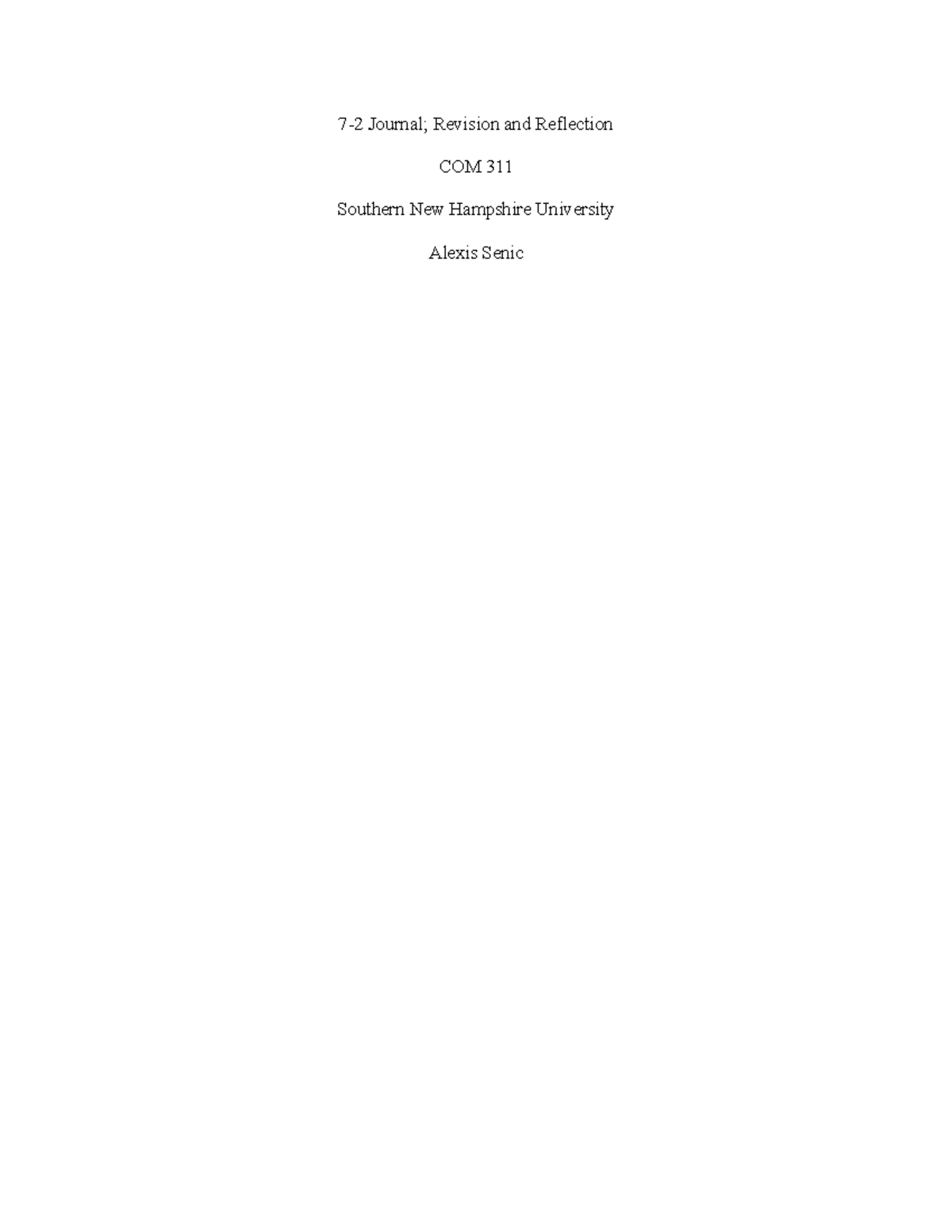 7-2 Journal; Revision and Reflection - I learned a lot about how to get ...