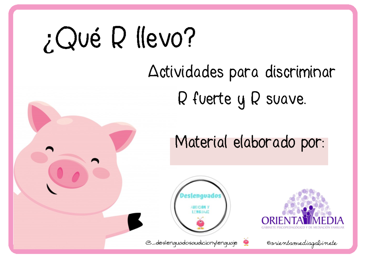 R y RR Orientamedia y Deslenguados - ¿Qué R llevo? Actividades para ...