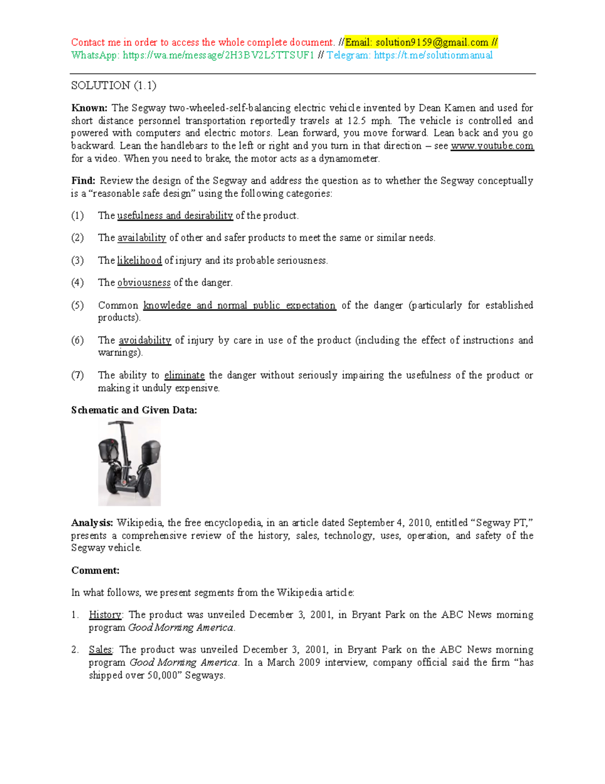 Sample for Solution Manual Fundamentals of Machine Component Design 7th ...
