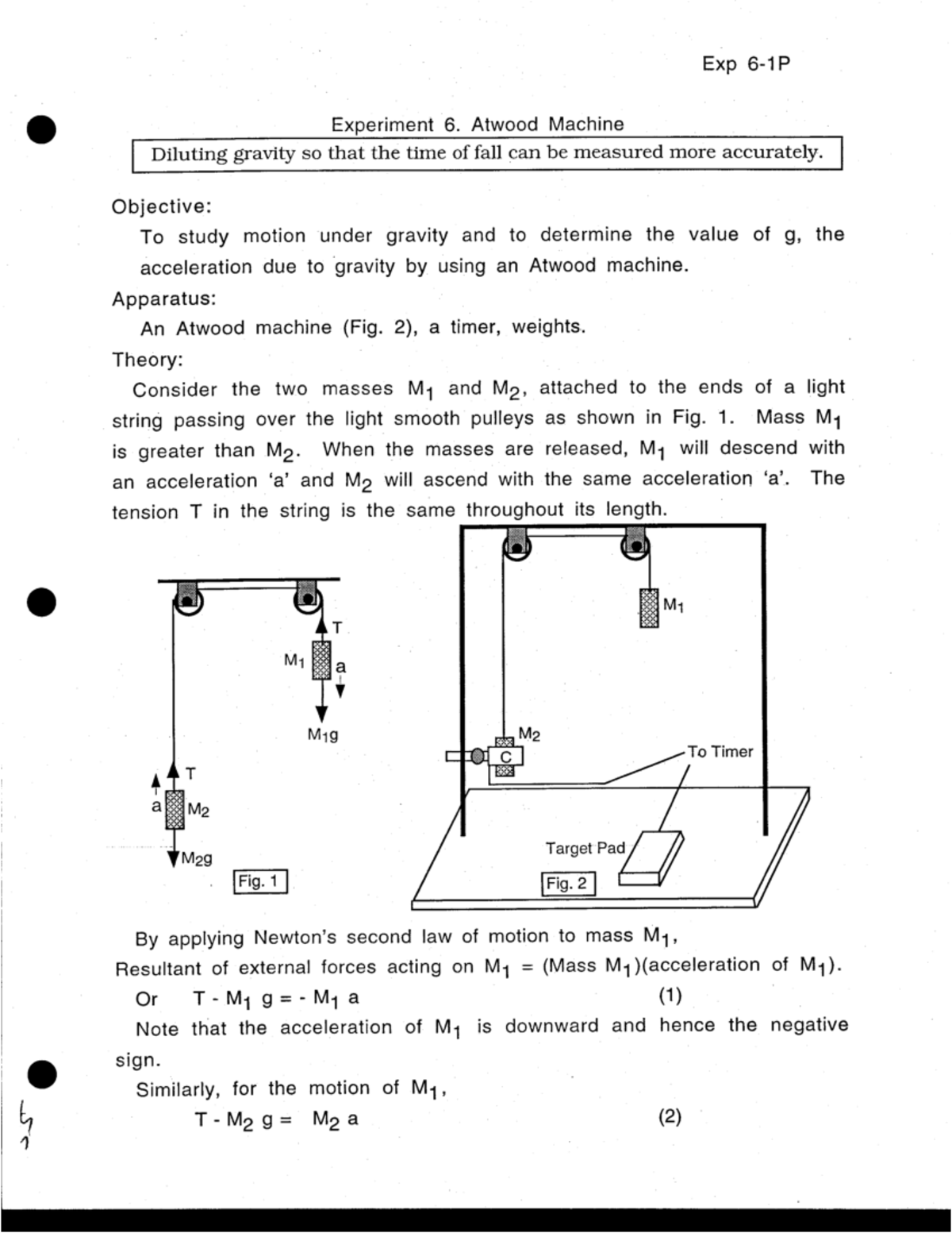 06-Atwood Machine - Phy - Studocu