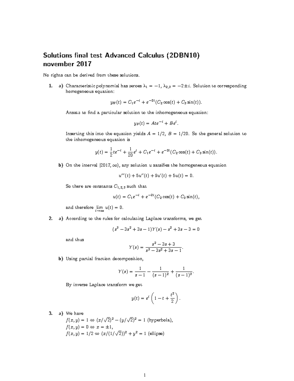 ant exam nov 2017 - Solutions final test Advanced Calculus (2DBN10 ...