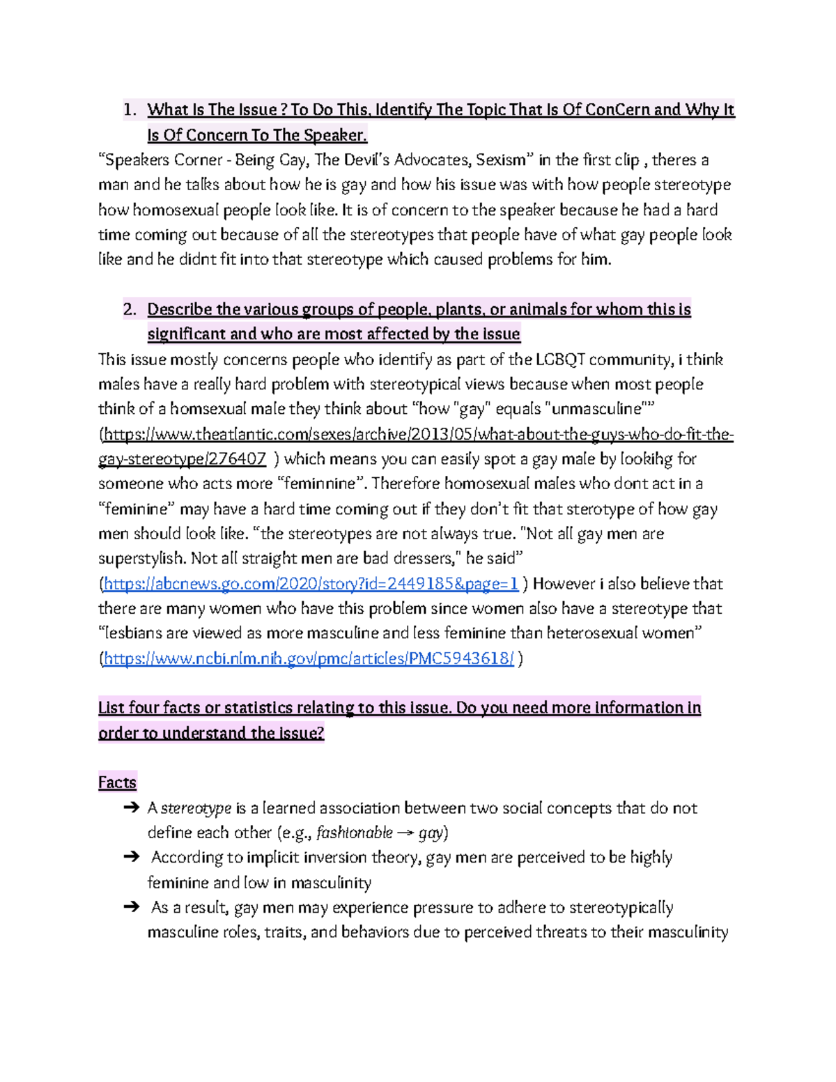 Activity 3 for helping - 1. What Is The Issue? To Do This, Identify The ...