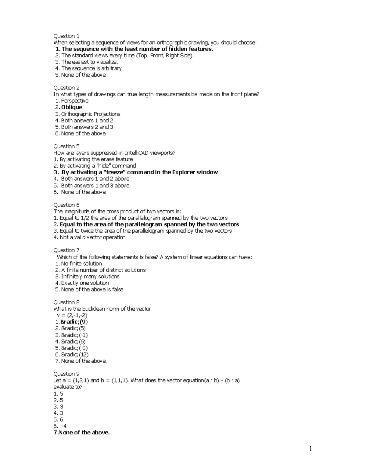 Exam 2014 questions - Question 1 When selecting a sequence of views for ...