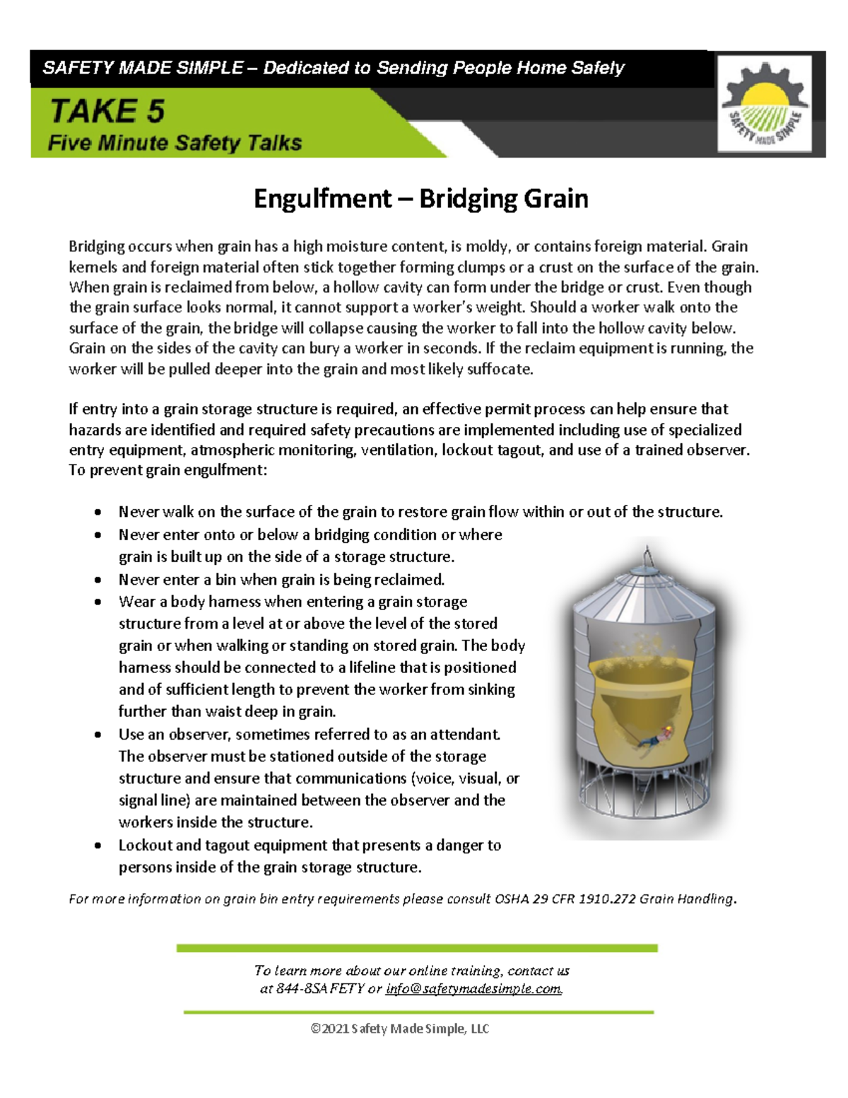 Engulfment – Bridging Grain - ©2021 Safety Made Simple, LLC To learn ...