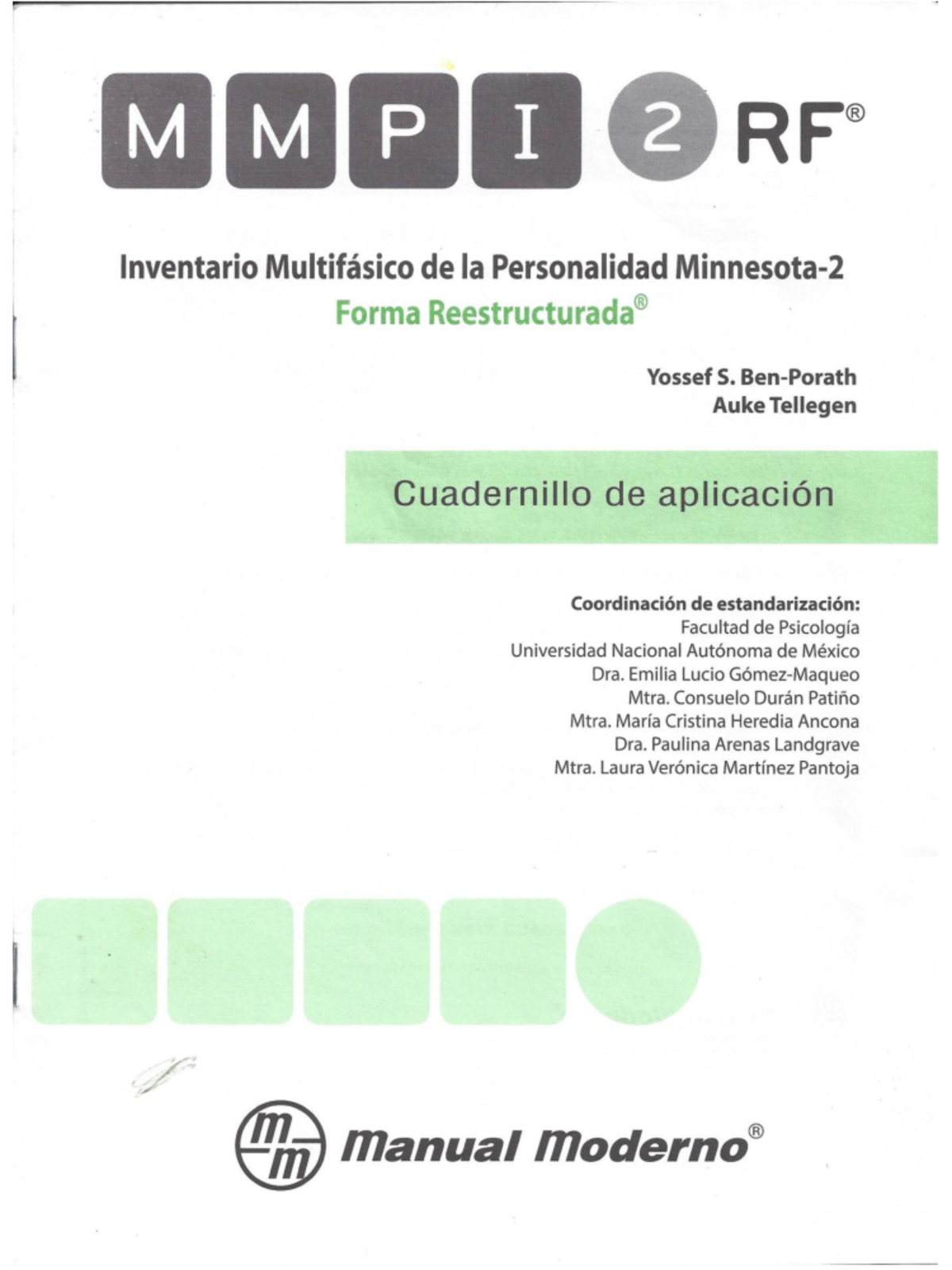 Cuadernillo-de-Aplicacion-MMPI-2-RF 241005 140517 - MMPIC 2 RF R ...