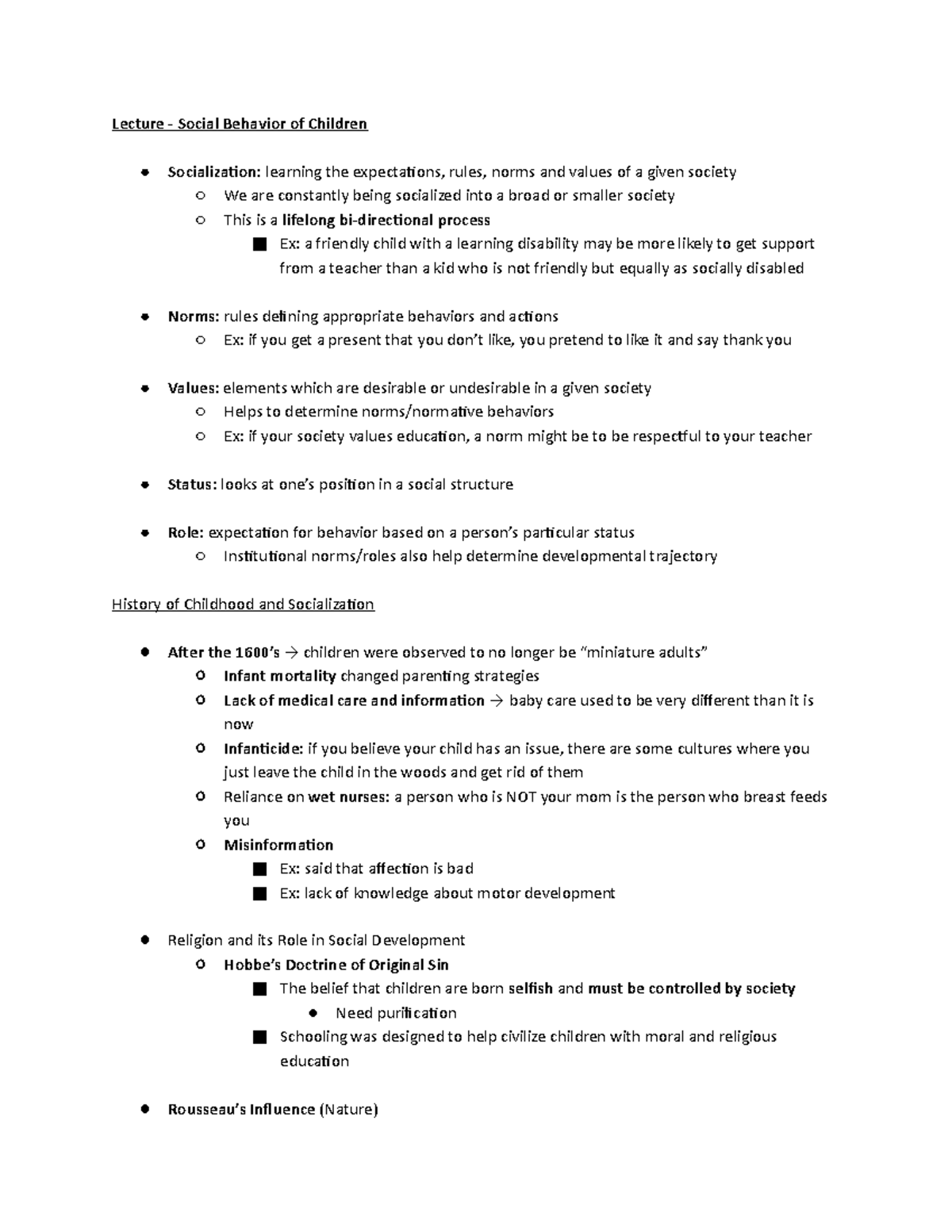 Exam 1 Study Guide - Summary Social Development - Lecture Social ...