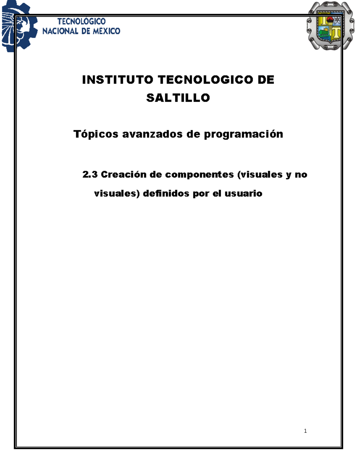 2 3 Creación De Componentes Visuales Y No Instituto Tecnologico De