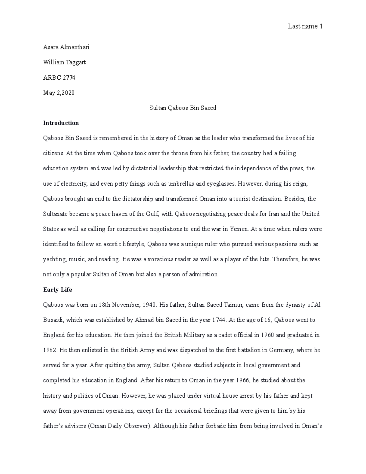 Final project / example of how your final project should look like ...