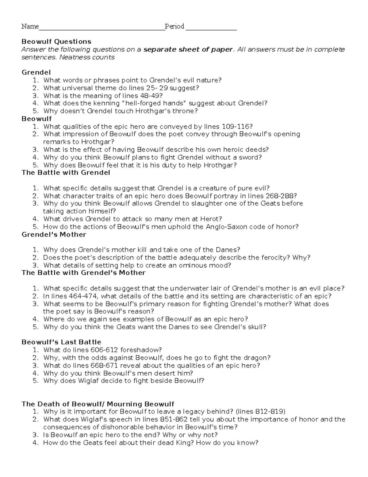 Reading Wuestions - Name___________________________________Period ...