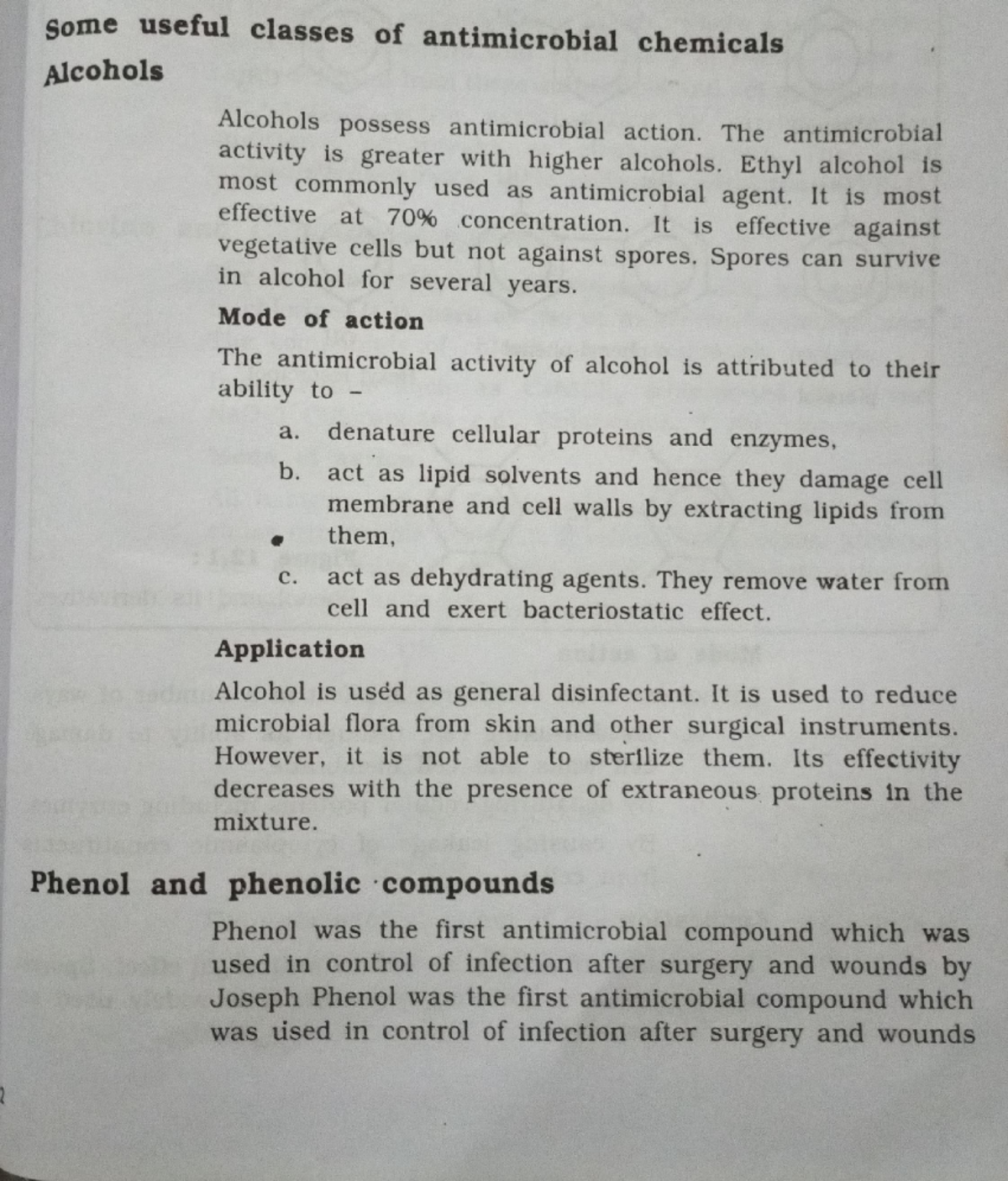 Antimicrobial chemical alcohols - Some useful classes of antimicrobial ...