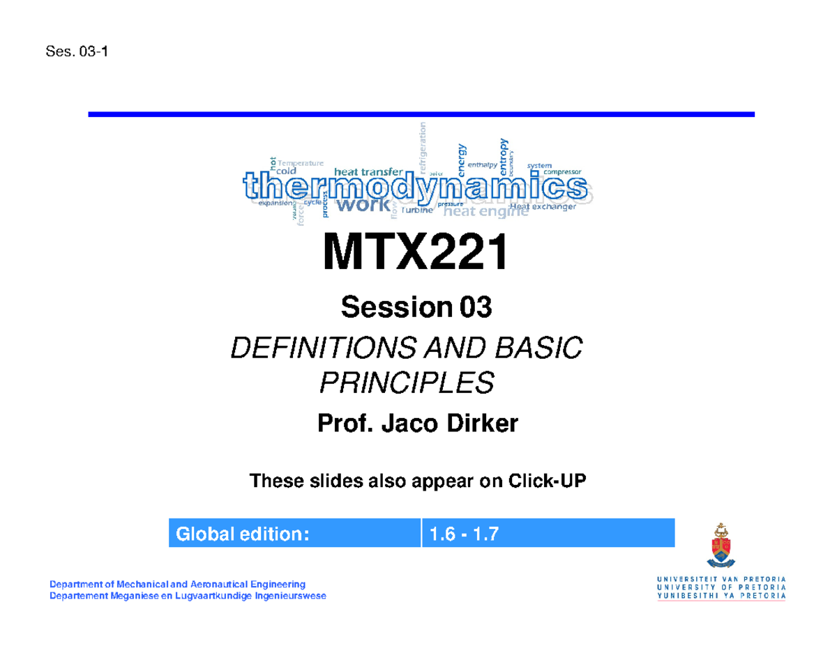 MTX221 2021 JD 03 Theme 2B - Prof. Jaco Dirker These slides also appear ...