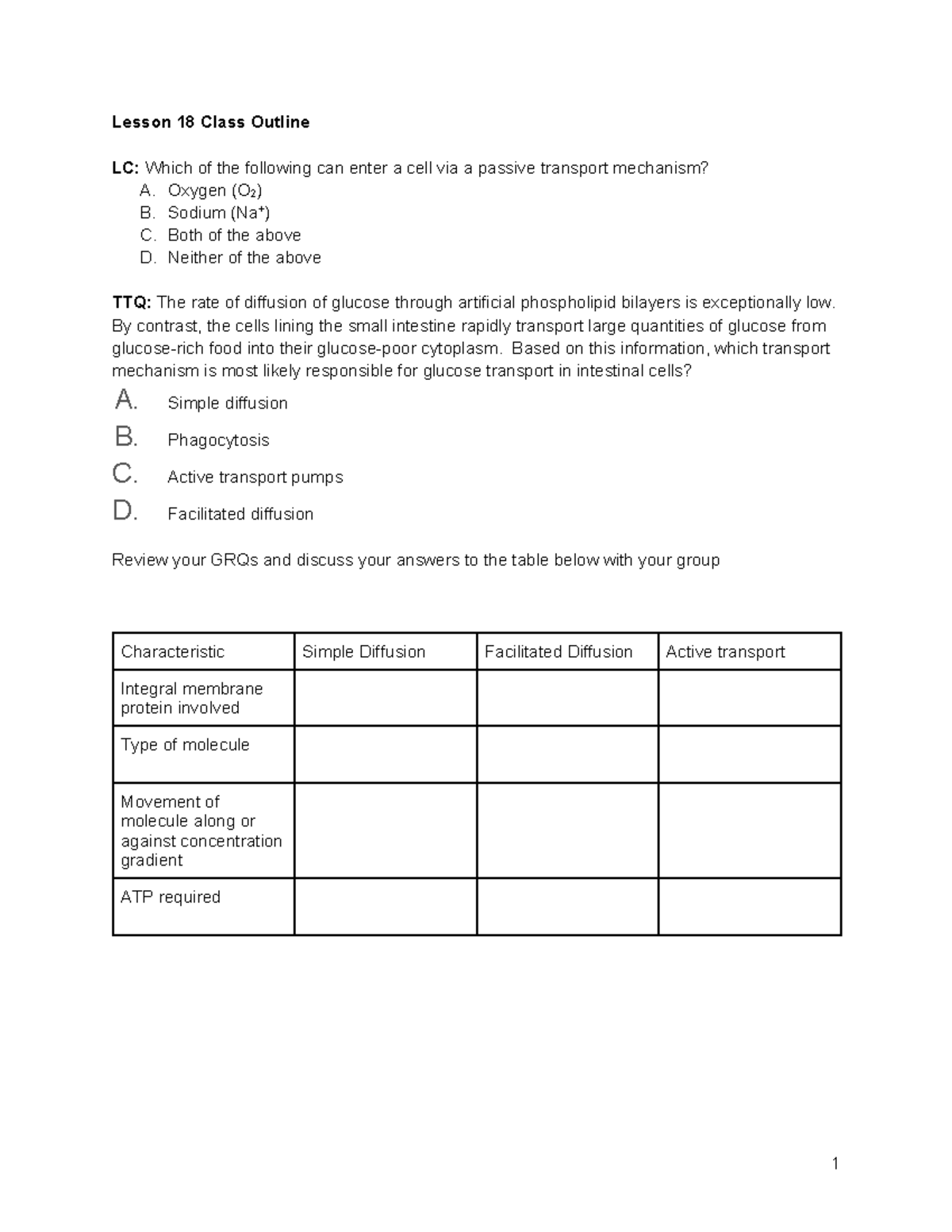 Lesson 18 Class Outline - Lesson 18 Class Outline LC: Which of the ...