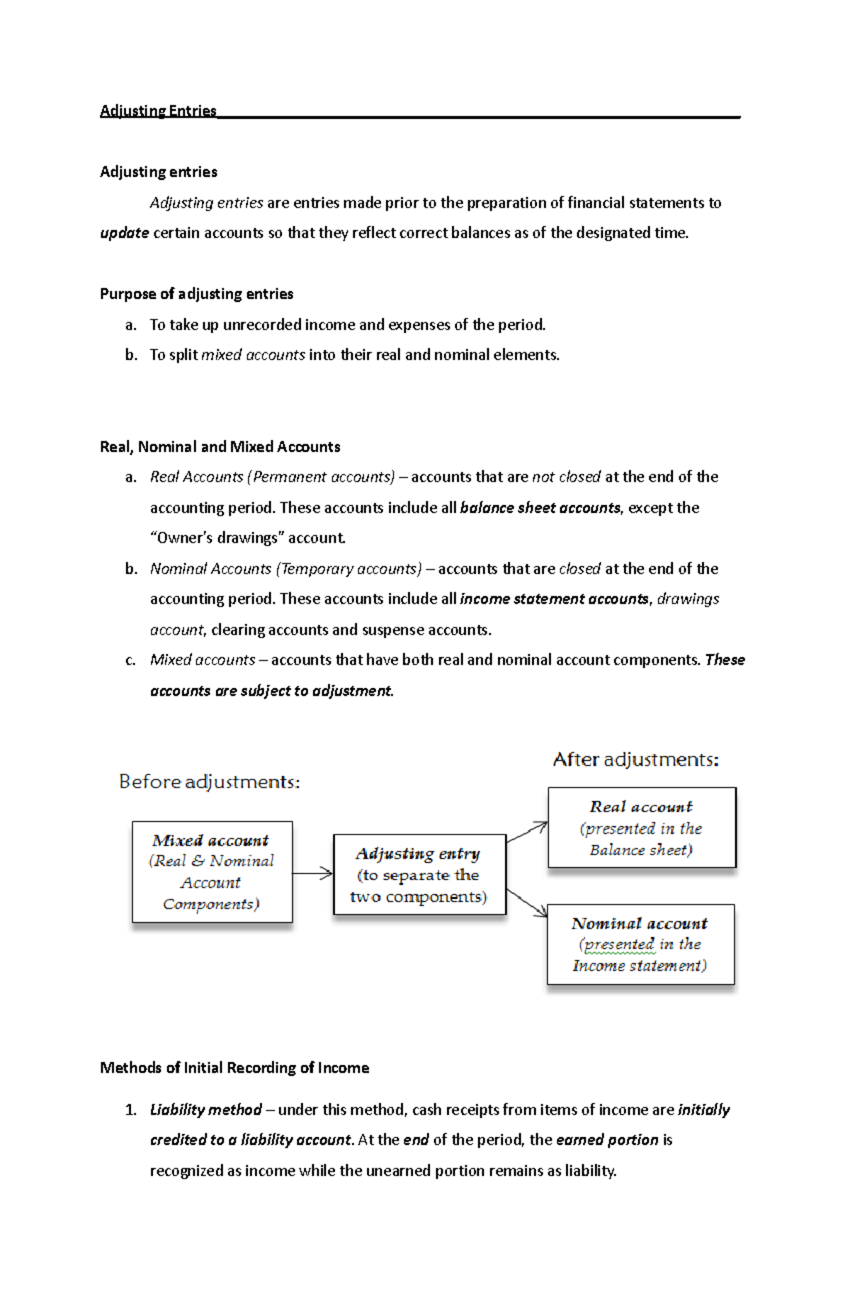 Adjusting Entries - Adjusting Entries