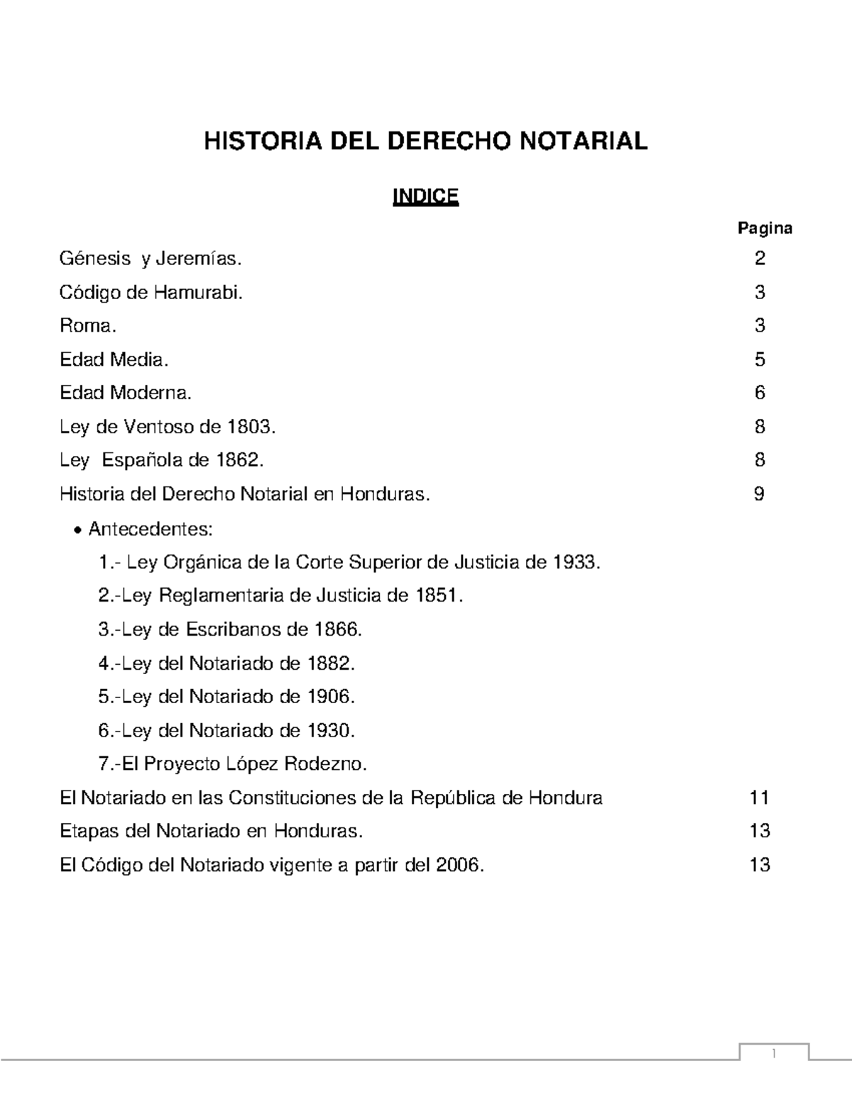 Historiia DEL Notariado - HISTORIA DEL DERECHO NOTARIAL INDICE Pagina ...